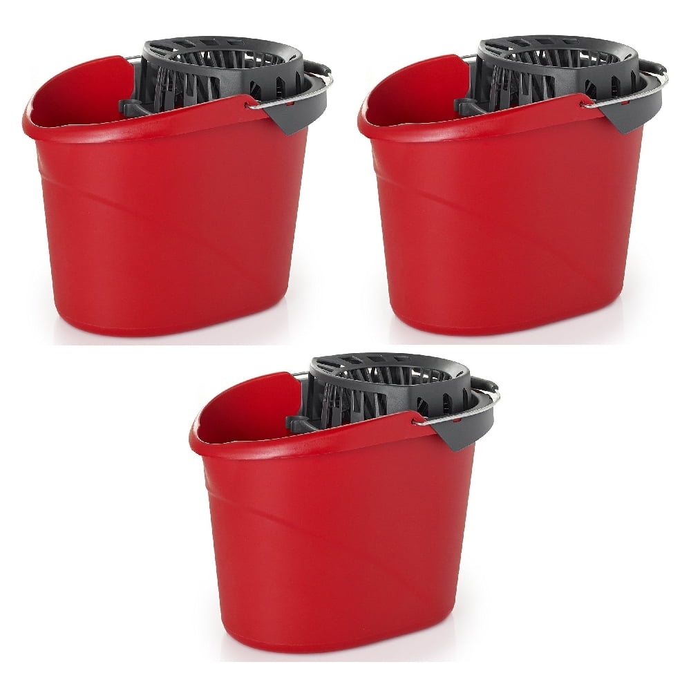 O-Cedar Quick Wring Bucket Pail Mop Wringer Integrated Spout 2.5 Gal ...