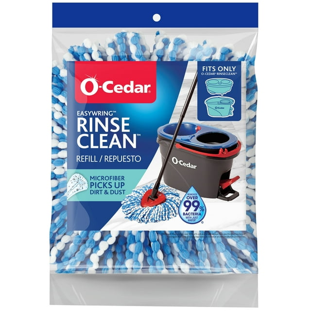 O-Cedar RinseClean Microfiber Spin Mop Head Replacement - Washable and ...