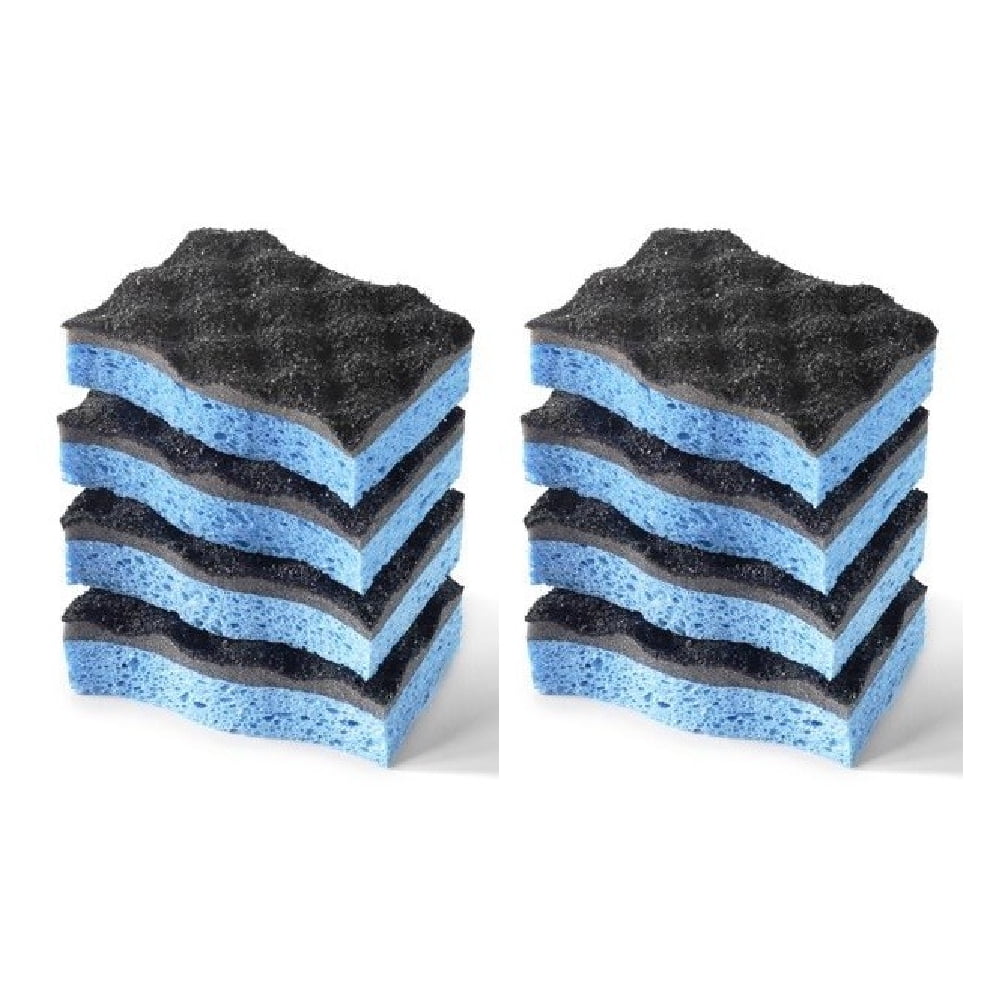 O-Cedar Scrunge Heavy Duty Scrubber Sponge, 8 Pack, Durable, Extra ...