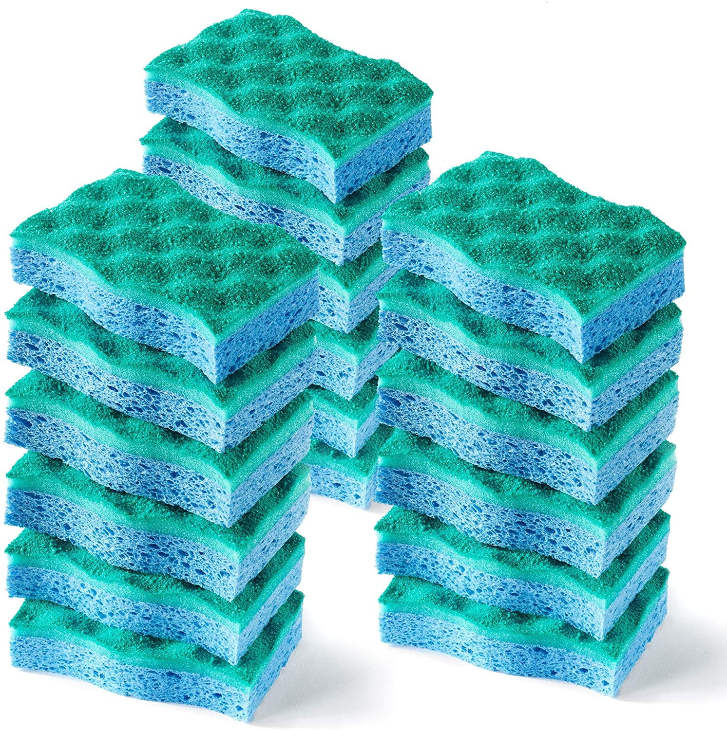 O-Cedar Scrunge Multi-Use Sponge, Non-Scratch, Odor-Resistant, Blue 6 ...