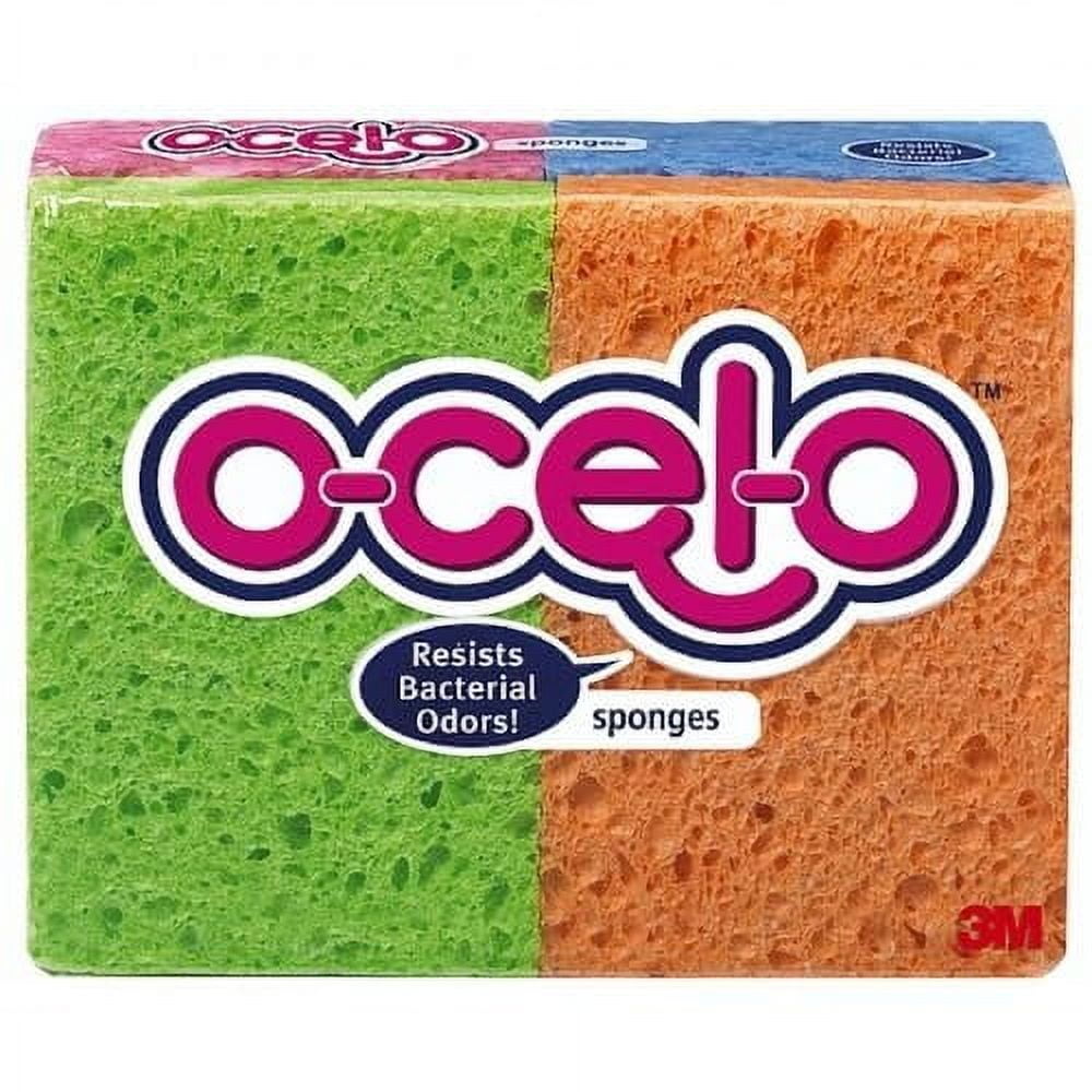 Ocelo Cellulose Sponges Multipurpose - Plant Based Fibers - 6 Pack, 4 ...