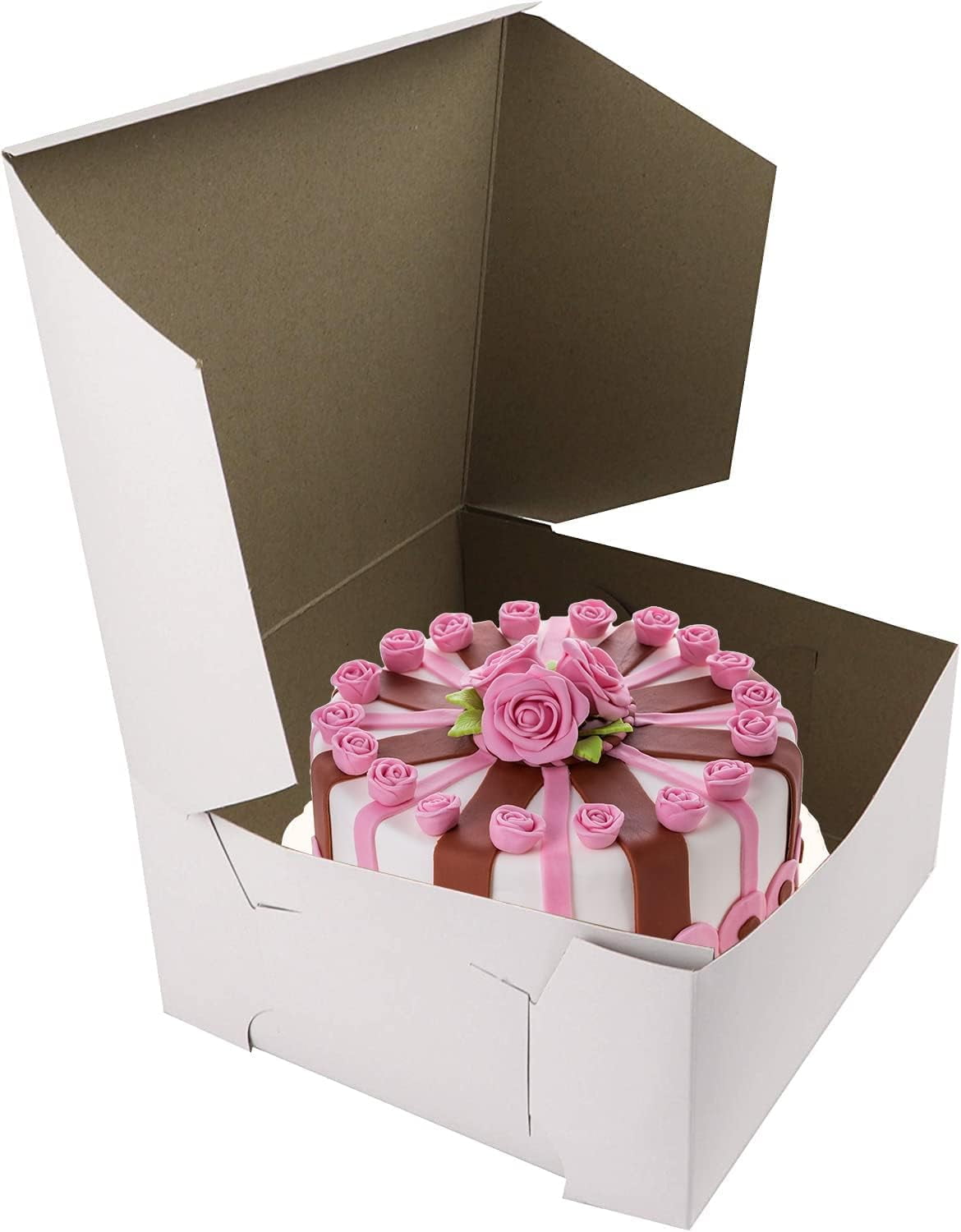 O’Creme Cake Boxes – White Bakery Boxes – 7 x 7 x 4 Inch Pastry ...