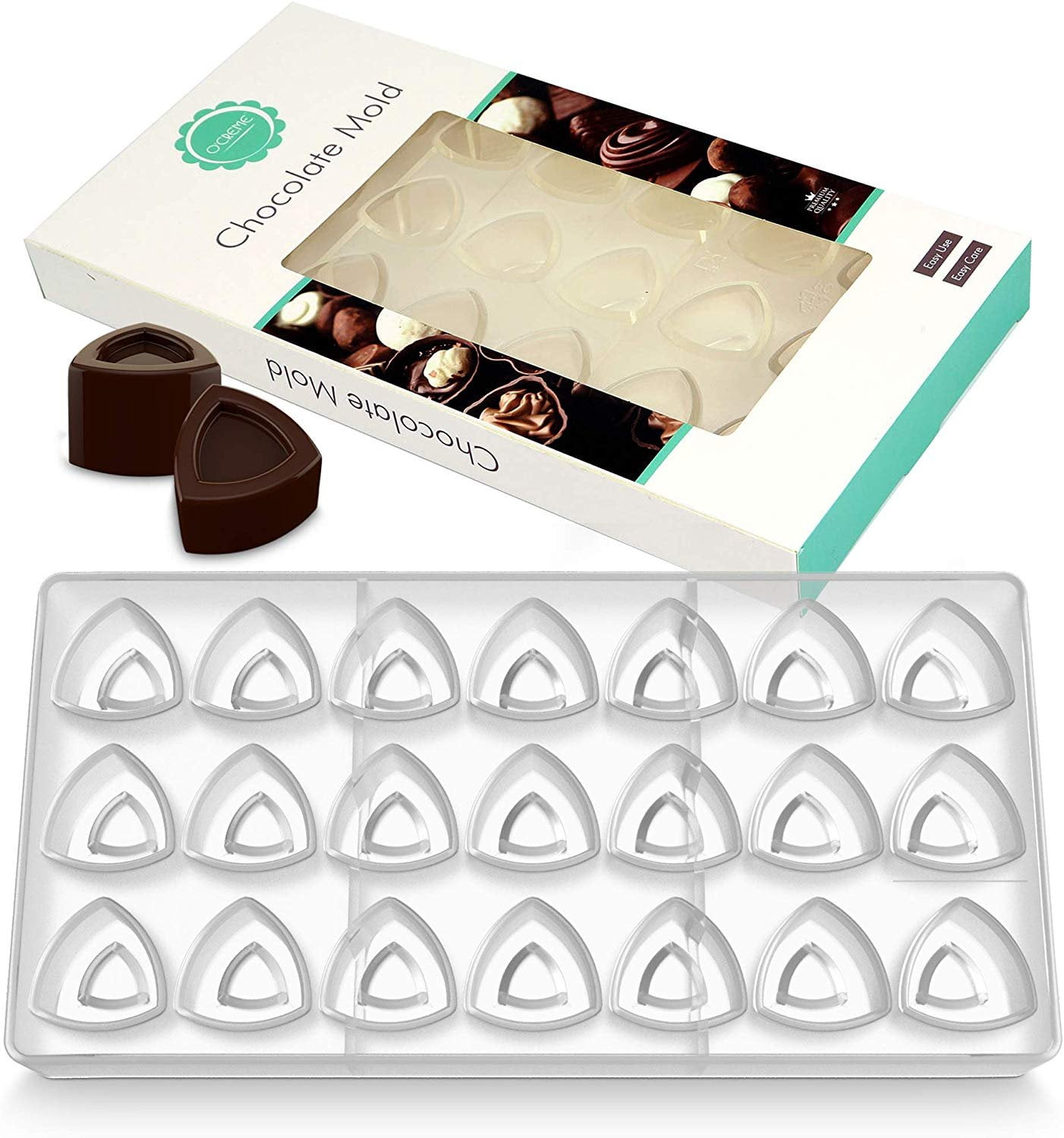 O'Creme Clear Polycarbonate Chocolate Mold Transparent Candy Mould ...