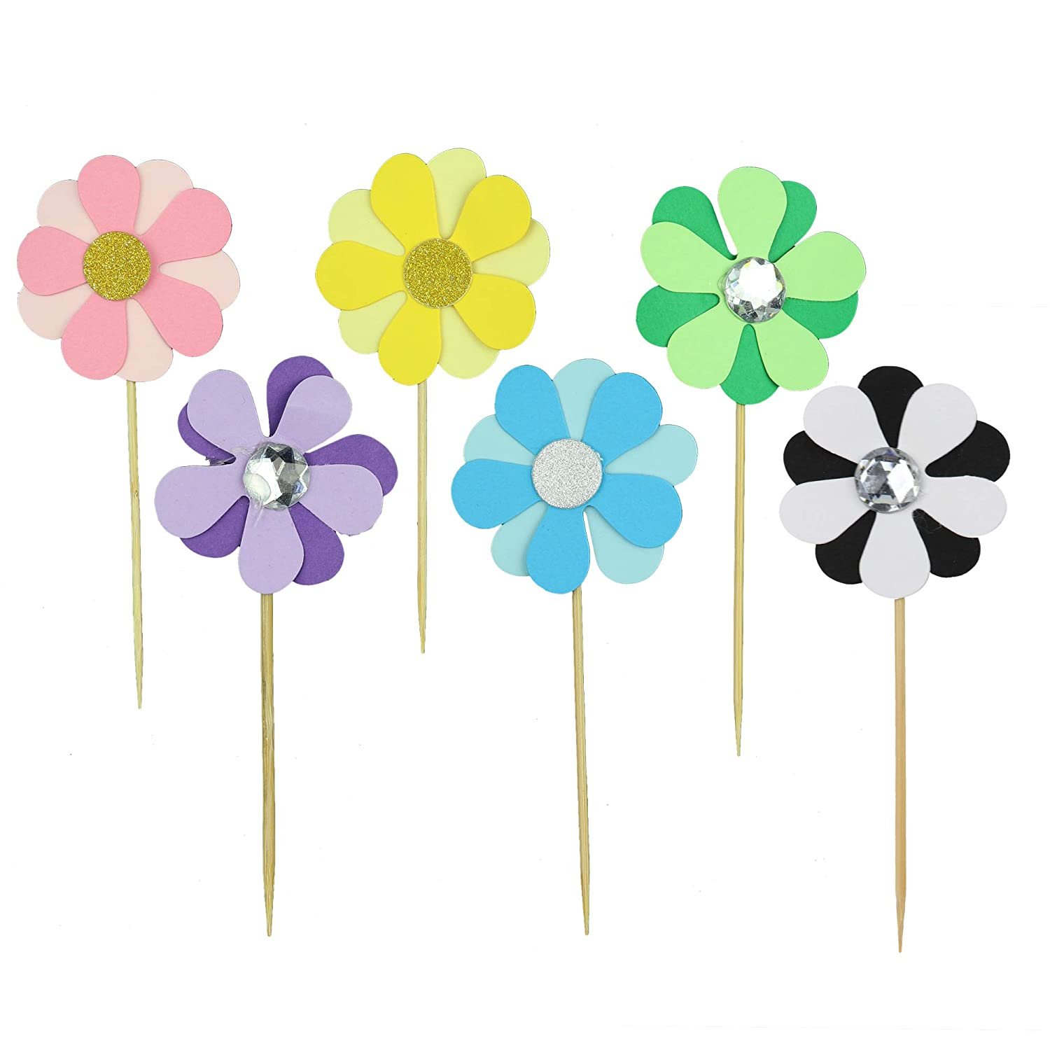 O'Creme Daisy Cake-Topper Assortment, Total 6 Pieces - Walmart.com