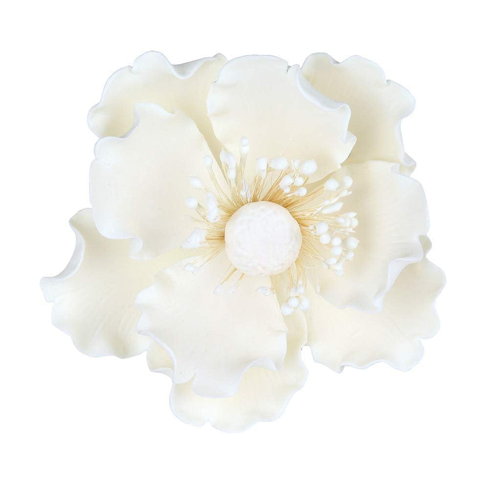 O'Creme Gumpaste Anemone Flower Set of 3 White - Edible Flowers for ...