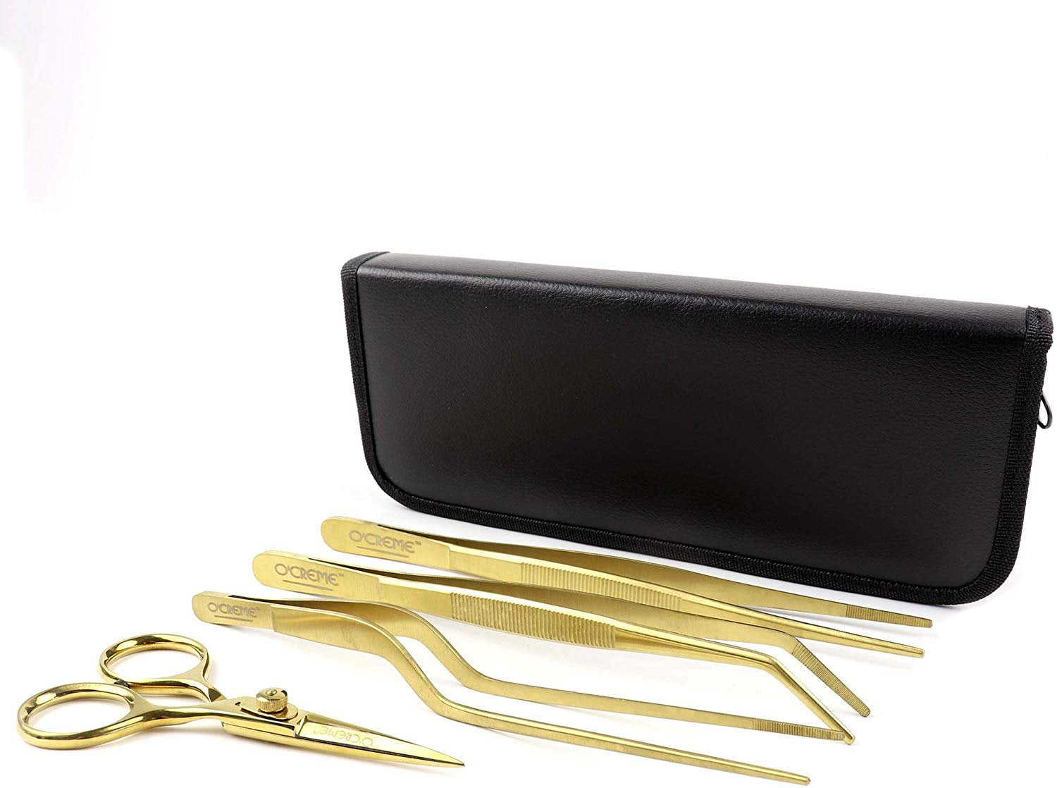 O'Creme Set of Culinary Tweezer Tongs 8 Inch Straight, 8 Inch Offset ...