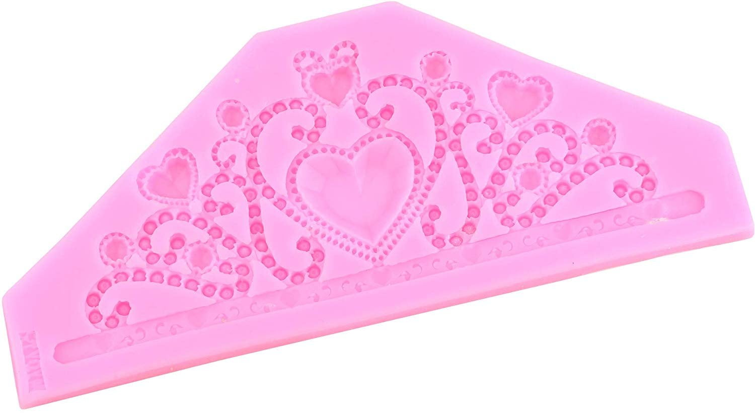 O'Creme Silicone Fondant Mold, Tiara with Faceted Hearts - Walmart.com