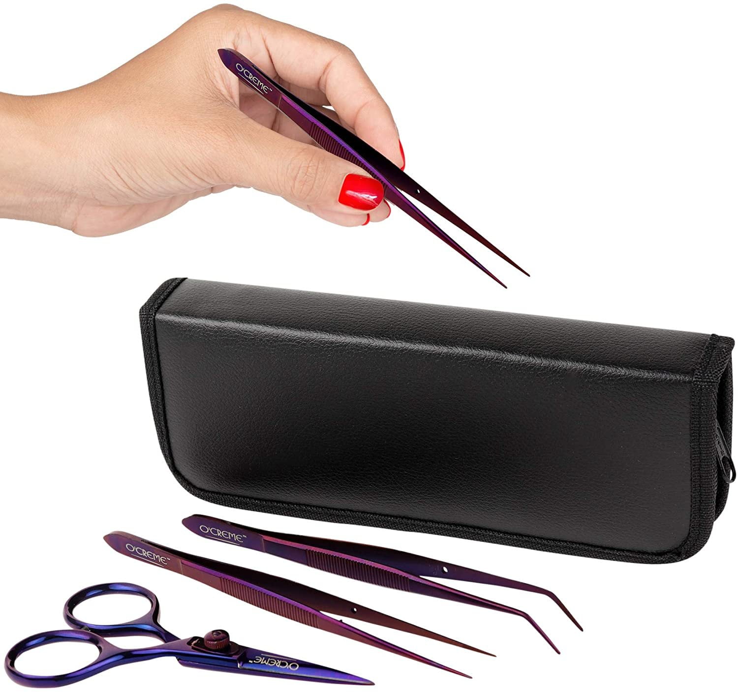 O'Creme Stainless Steel Precision Kitchen Culinary Fine-Tip Tweezer ...