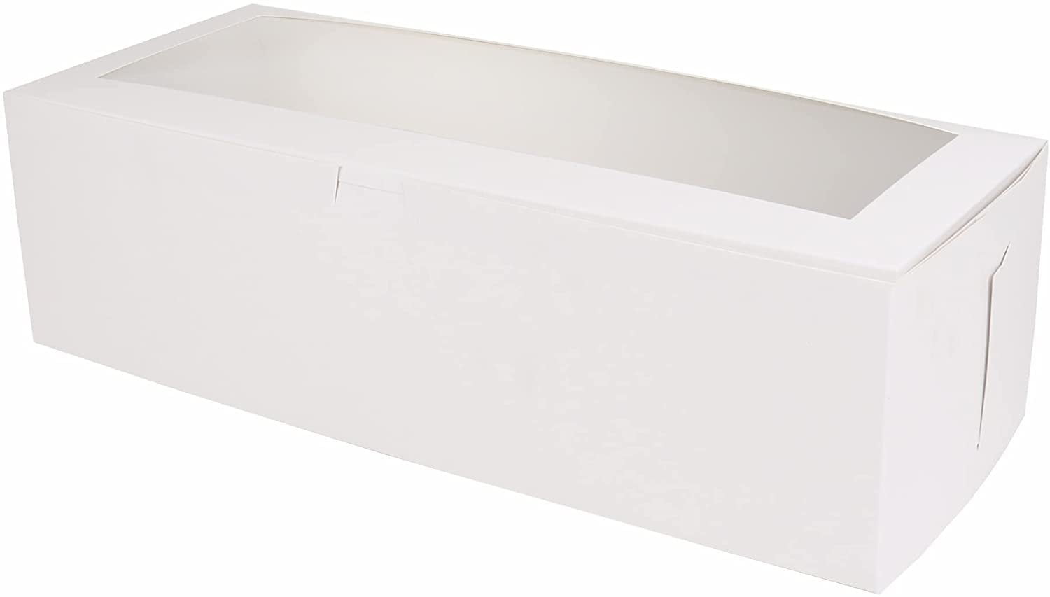 O'Creme White Log Cake Box 11.5 Inch x 7 Inch x 5.25 Inch High with ...