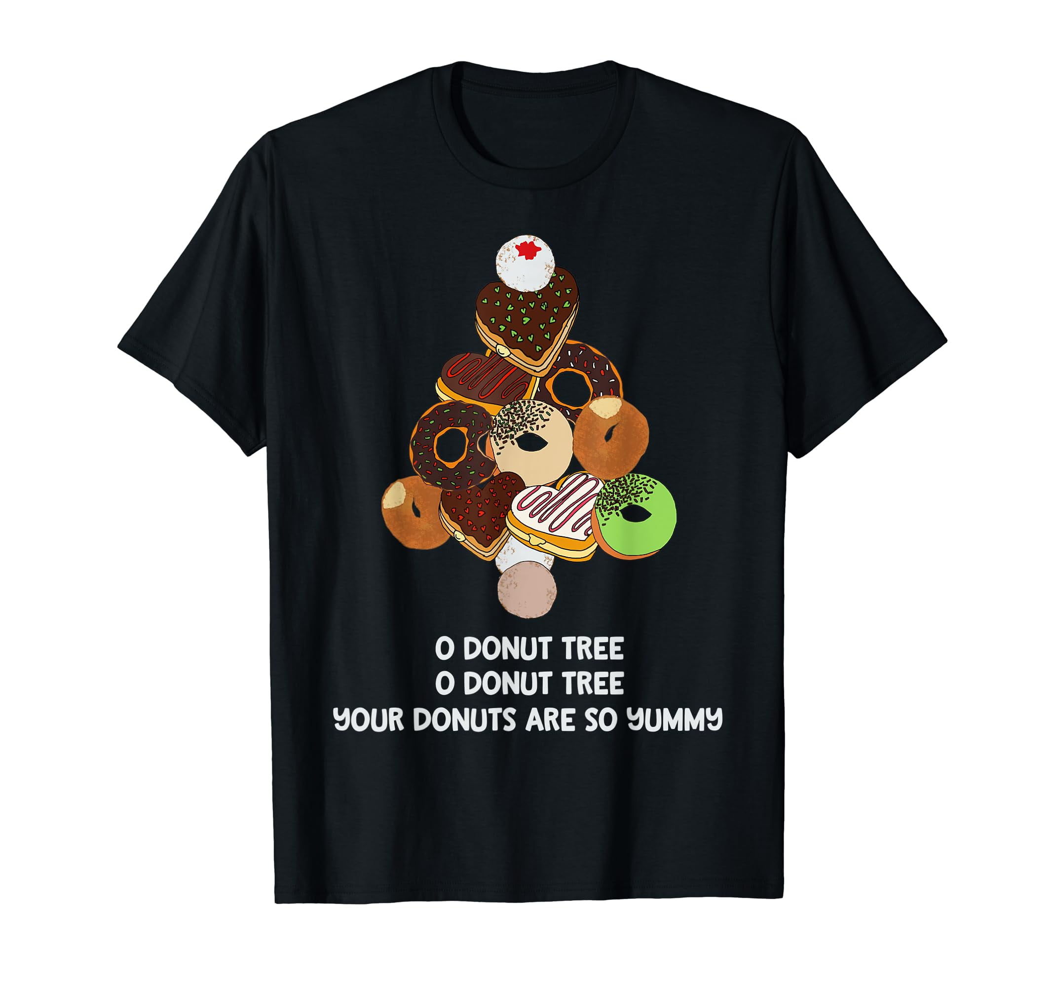 O Donut Tree Funny Christmas Donuts Joke Dessert Meme Quote T-Shirt - Walmart.com