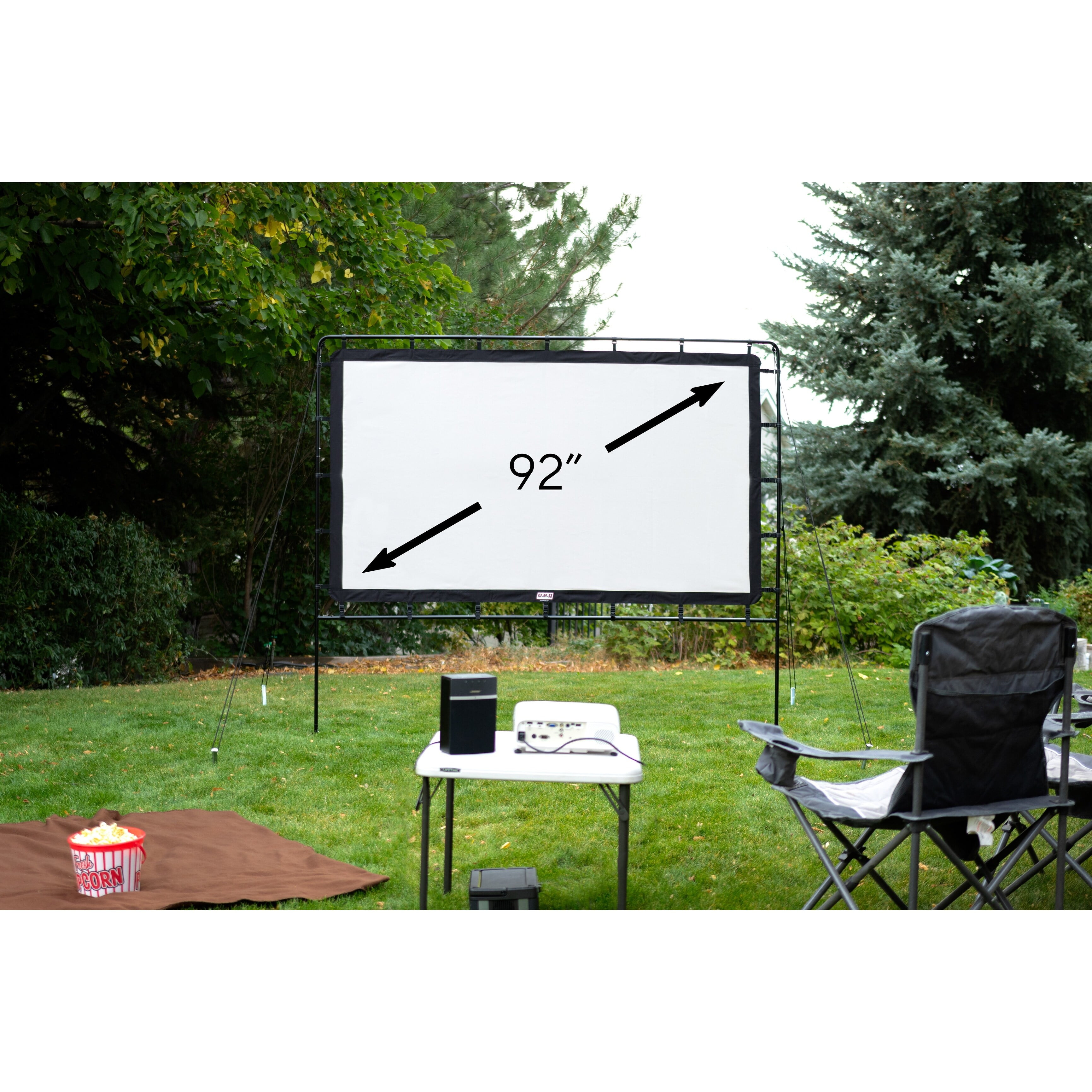 O.E.G. 92" Outdoor Projector Screen - 92" - OS92L - Walmart.com
