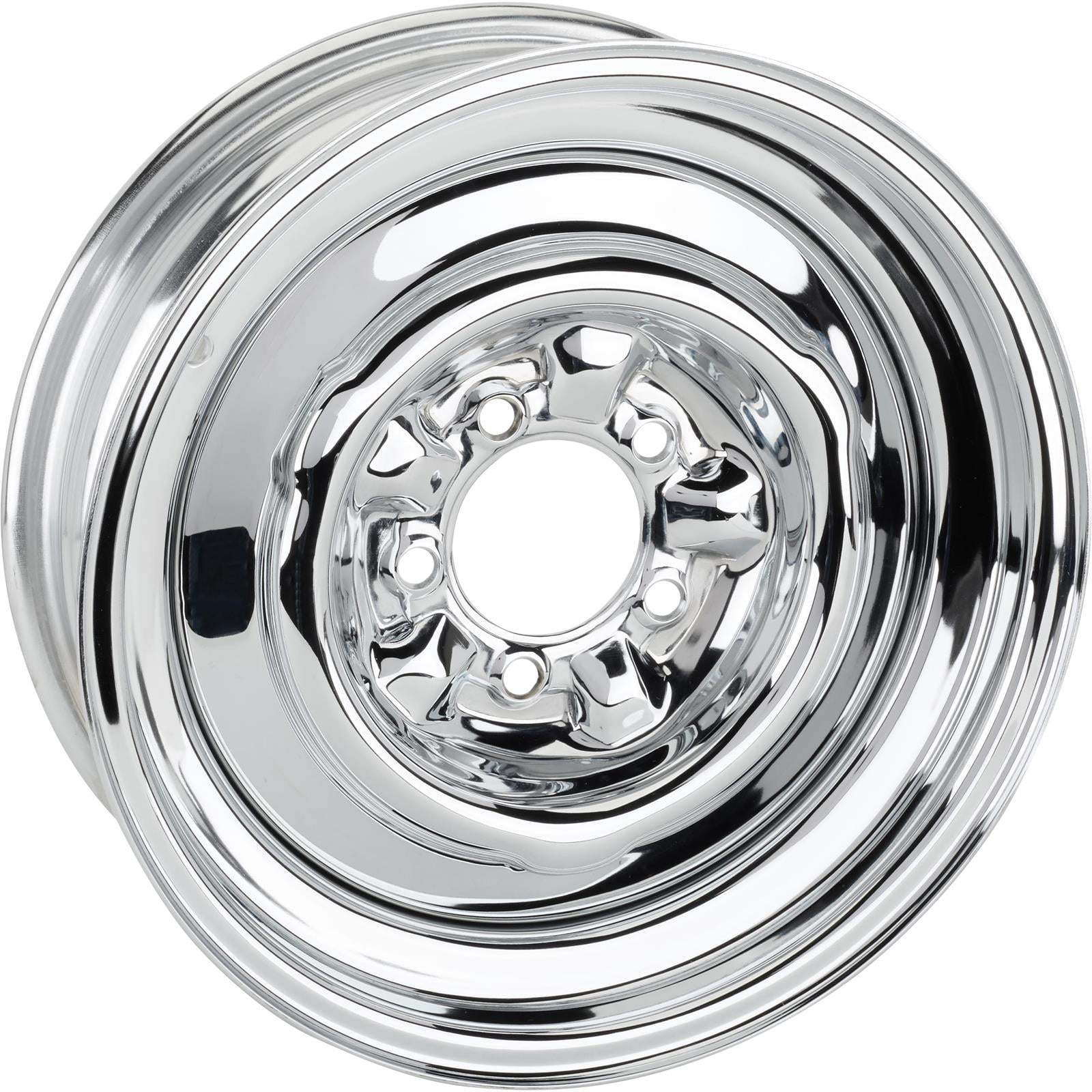 O/E Style Hot Rod Chrome Steel Wheel, 15x5, 5x4.5, - Walmart.com