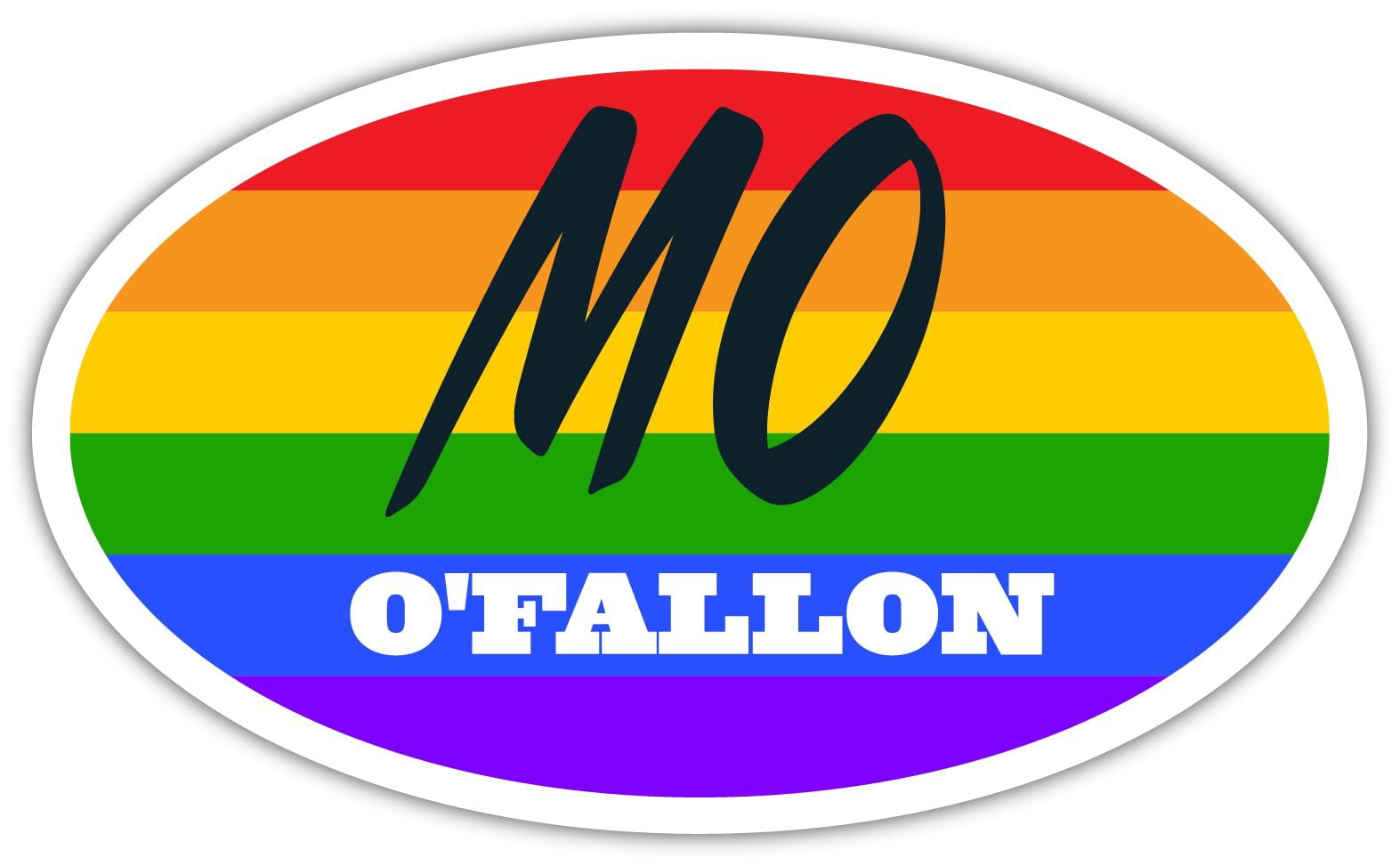 O'Fallon MO Missouri St. Charles County Rainbow Pride Flag 6 Stripes ...