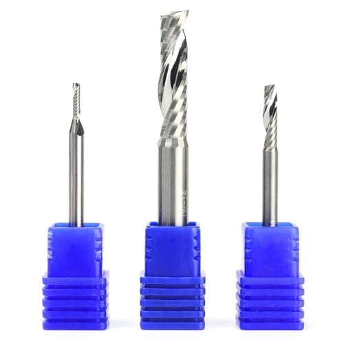 O-Flute CNC Router Endmill Bit Set for Acrylic, HDPE, ACM and Plastics ...