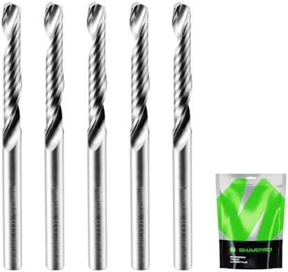 O Flute Upcut Spiral Router Bits 1/8 Inch Shank 1/8 Inch Dia. Carbide ...