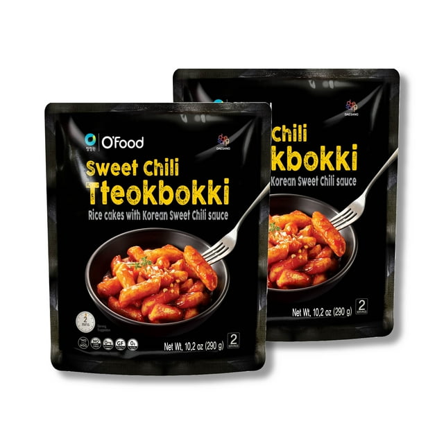 O'Food Sweet Chili Tteokbokki Rice Cakes with Korean Sweet Chili Sauce ...