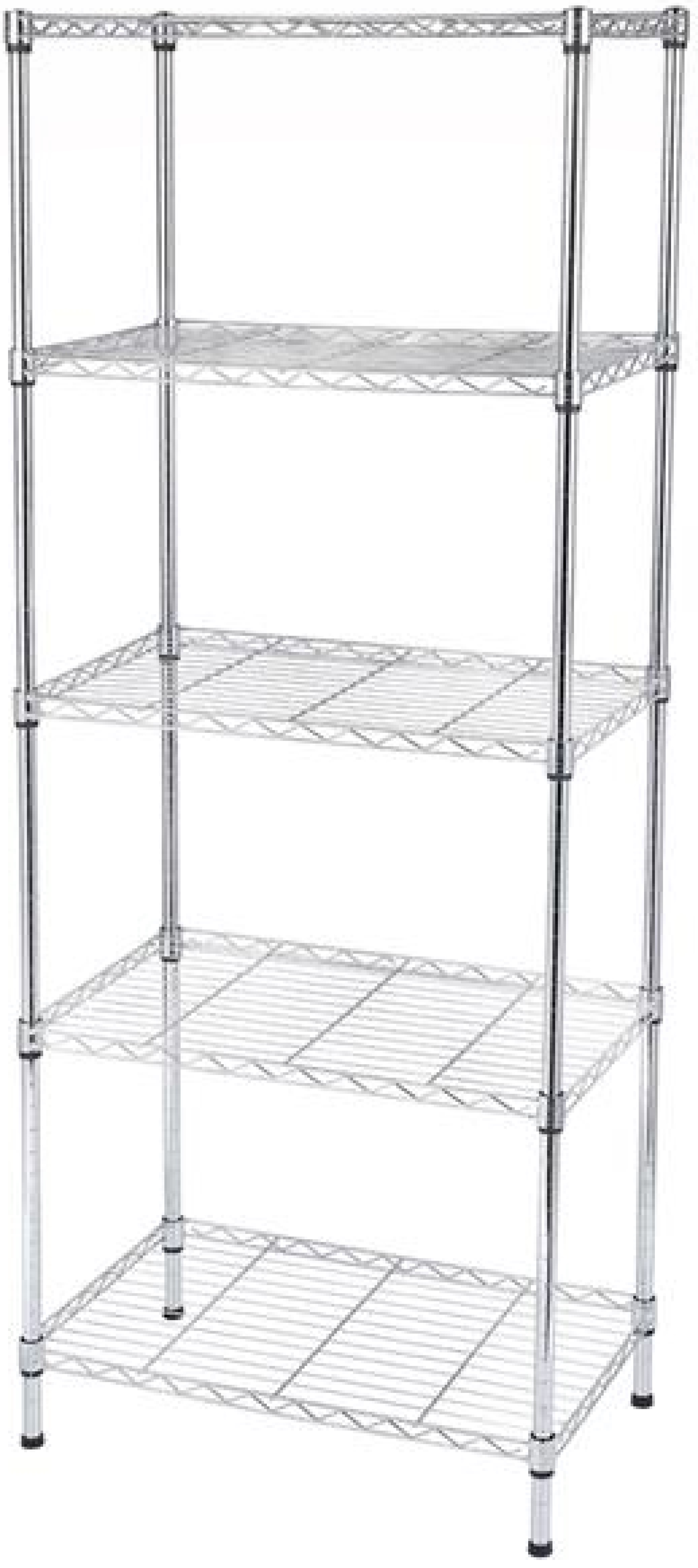 O'Force 5-Tier Adjustable Wire Shelving Unit Storage Organiser For ...