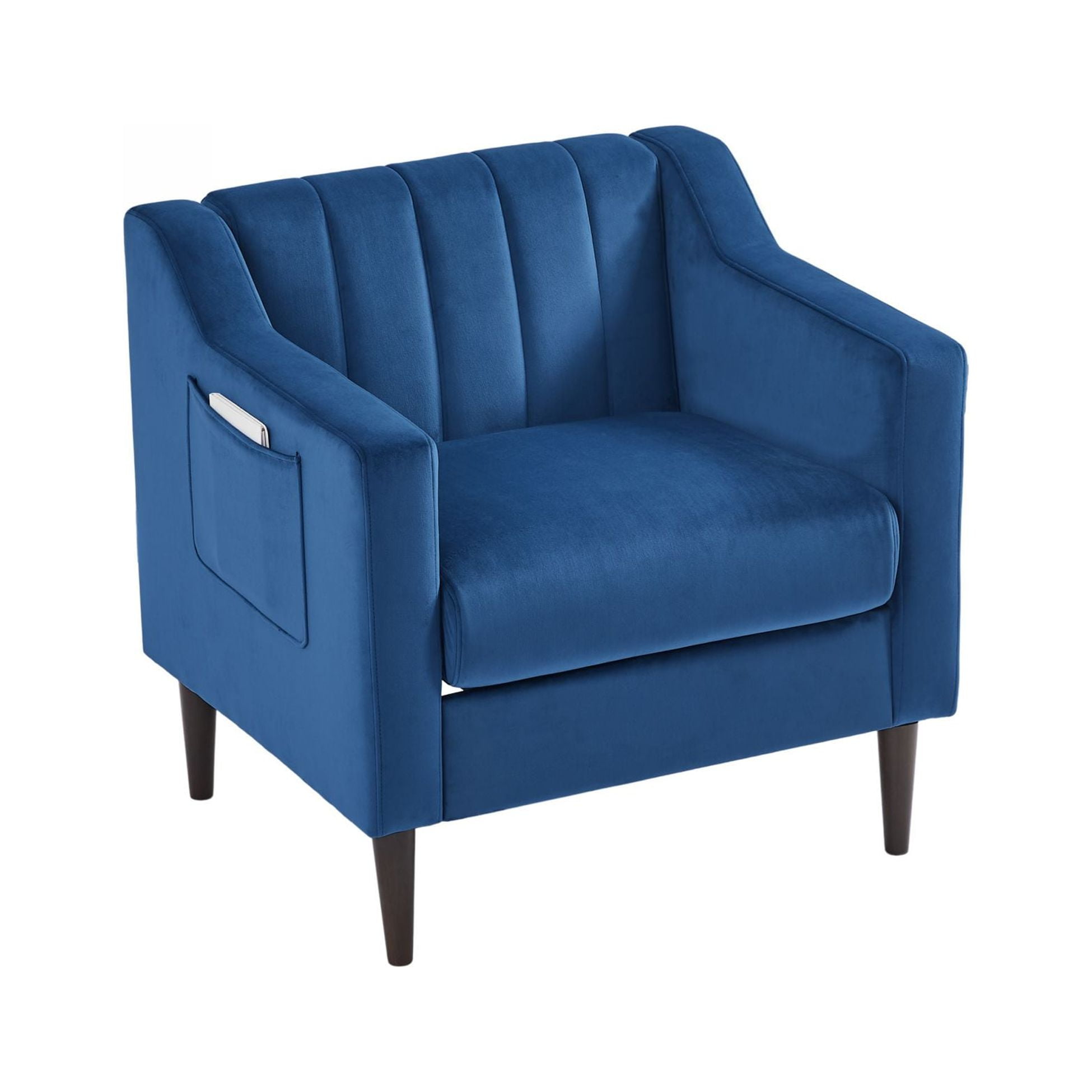 O'Force Modern velvet fabric single person sofa side chair with solid ...