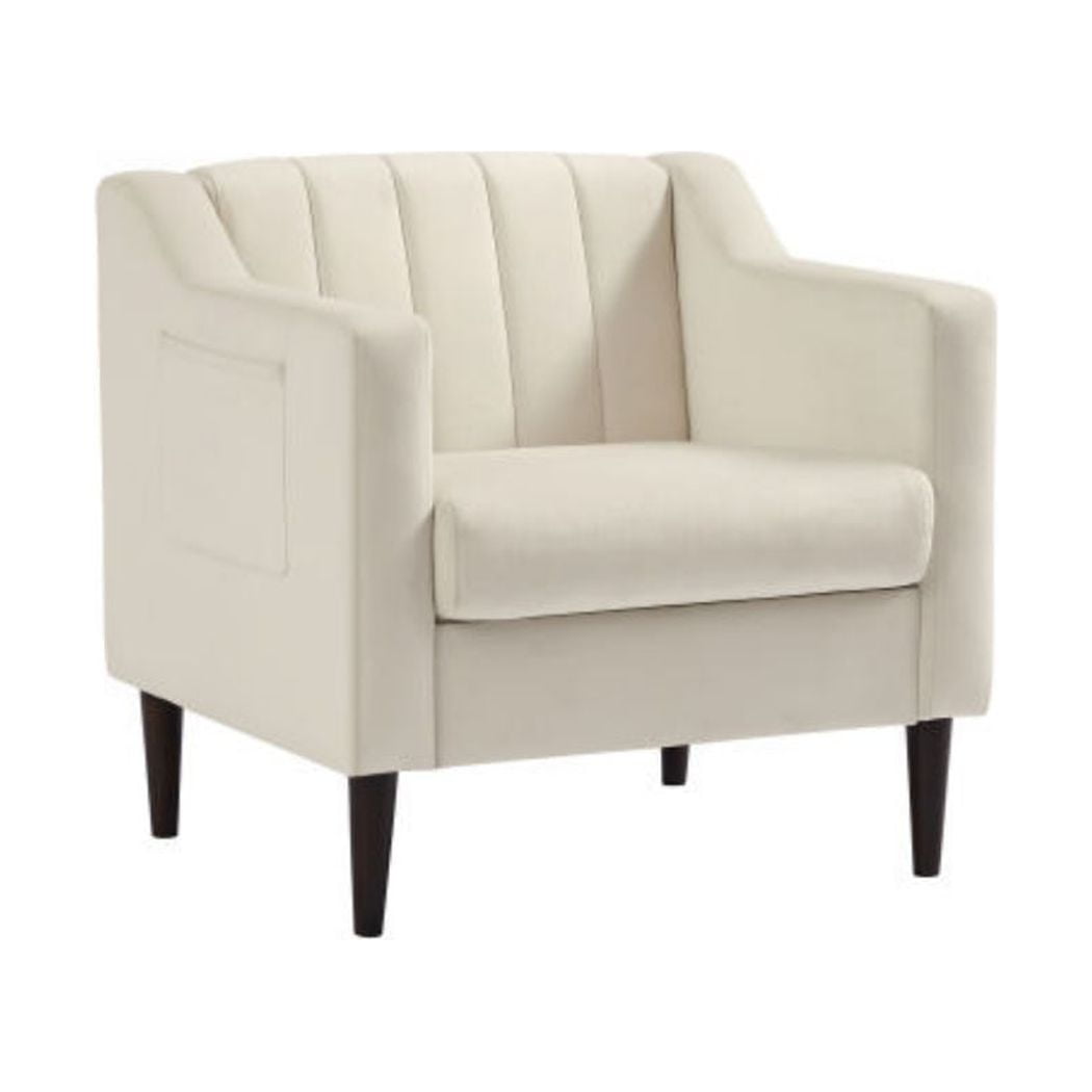 O'Force Modern velvet fabric single person sofa side chair with solid ...