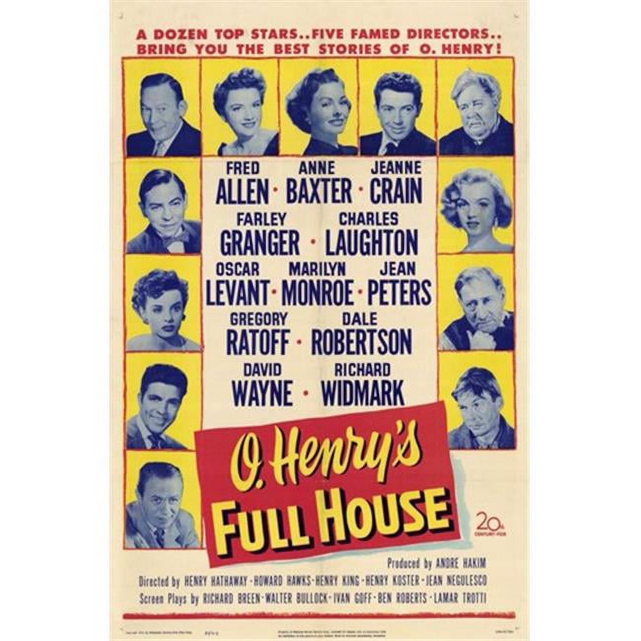 O Henrys Full House Movie Poster - 11 x 17 in. - Walmart.com