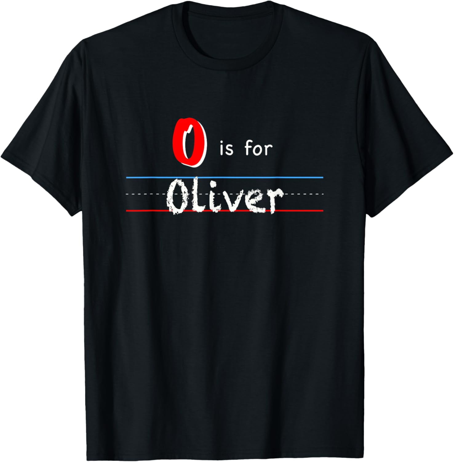 O Is For Oliver, boys custom personalized name kids school T-Shirt ...