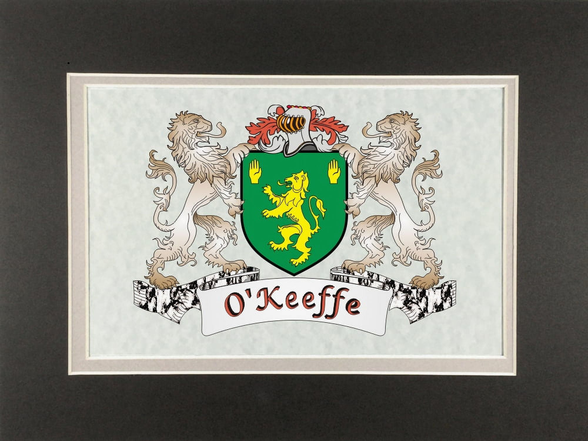 O'Keeffe Irish Coat of Arms Print - Frameable 9" x 12" - Walmart.com