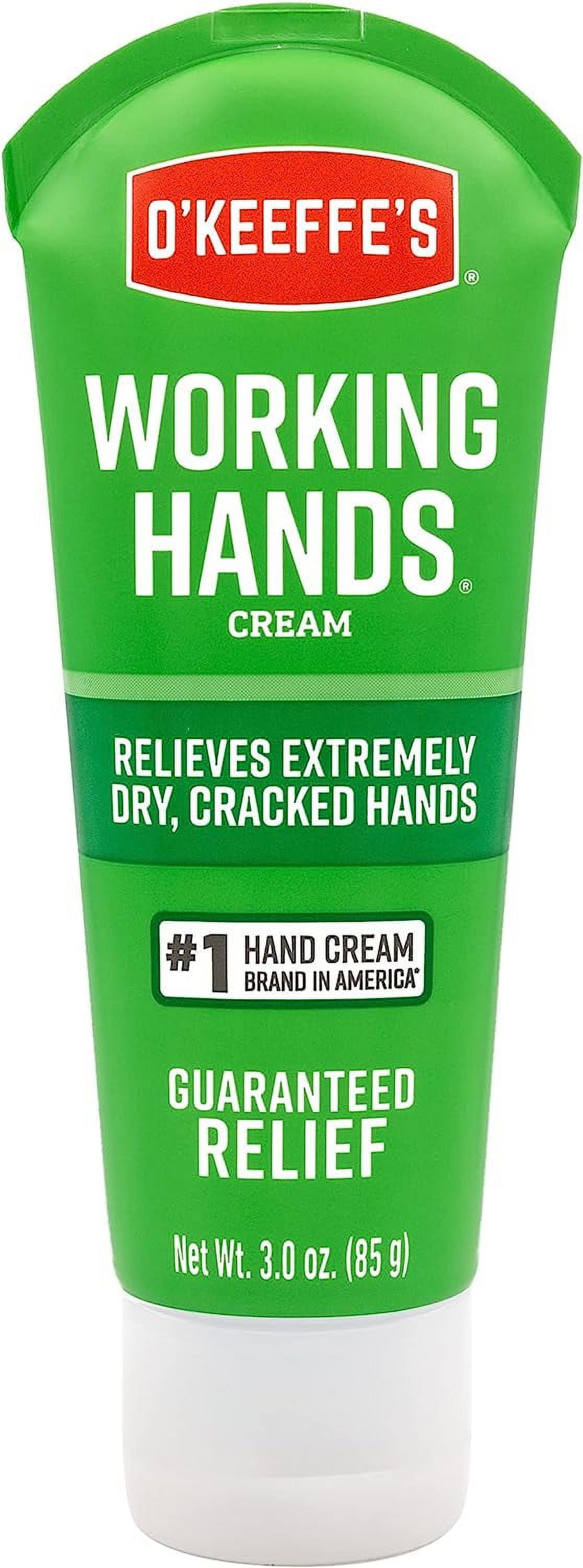 Okeeffe's Working Hands Hand Cream, 3 oz Tube, Pack of 3, Repairs Dry ...