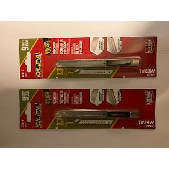 O L F A 5018 SVR-1 9mm Stainless Steel Slide-Lock Utility Knife (2 PACK) - Walmart.com