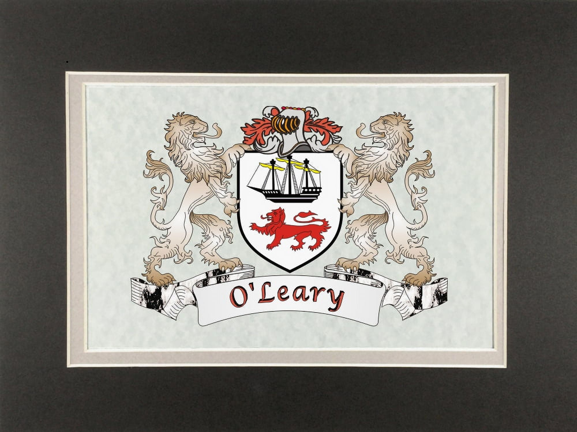 O'Leary Irish Coat of Arms Print - Frameable 9" x 12" - Walmart.com