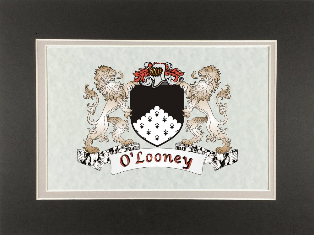 O'Looney Irish Coat of Arms Print - Frameable 9" x 12" - Walmart.com