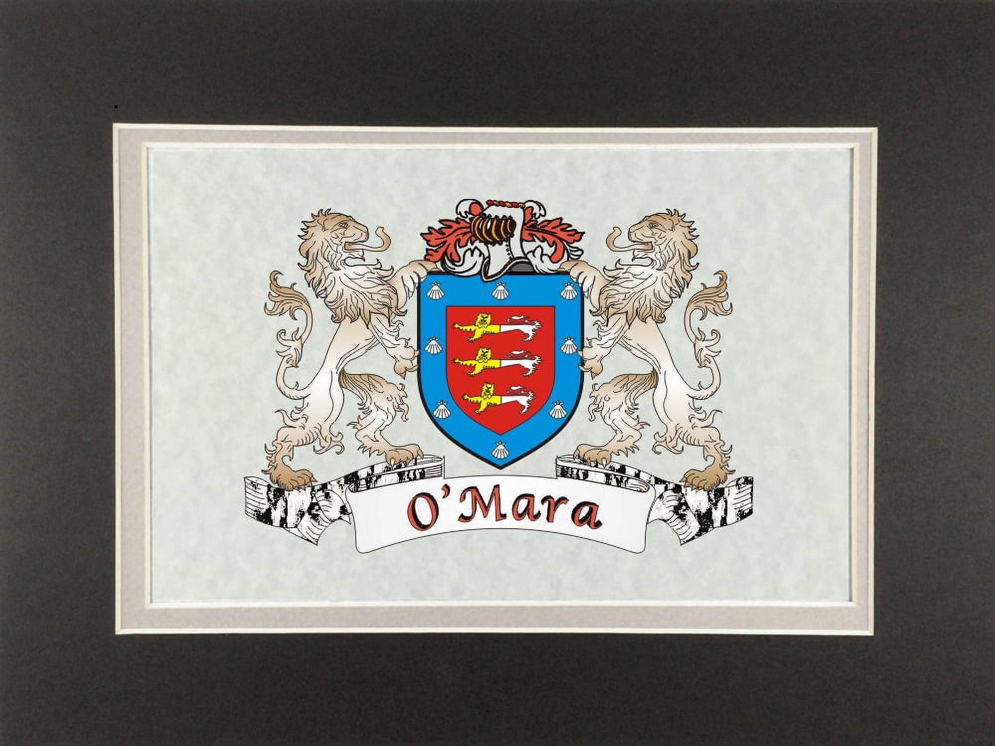 O'Mara Irish Coat of Arms Print - Frameable 9" x 12" - Walmart.com