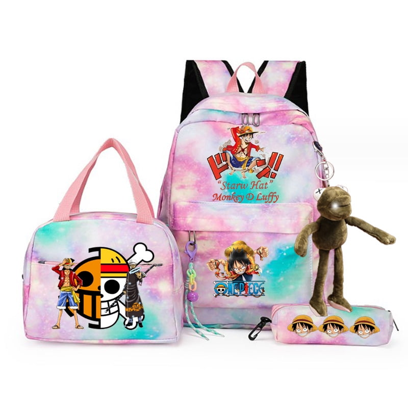 O-NE-PIECE Anime Backpacks Sets, Cartoon Laptop Backpack with Lunch Bag ...