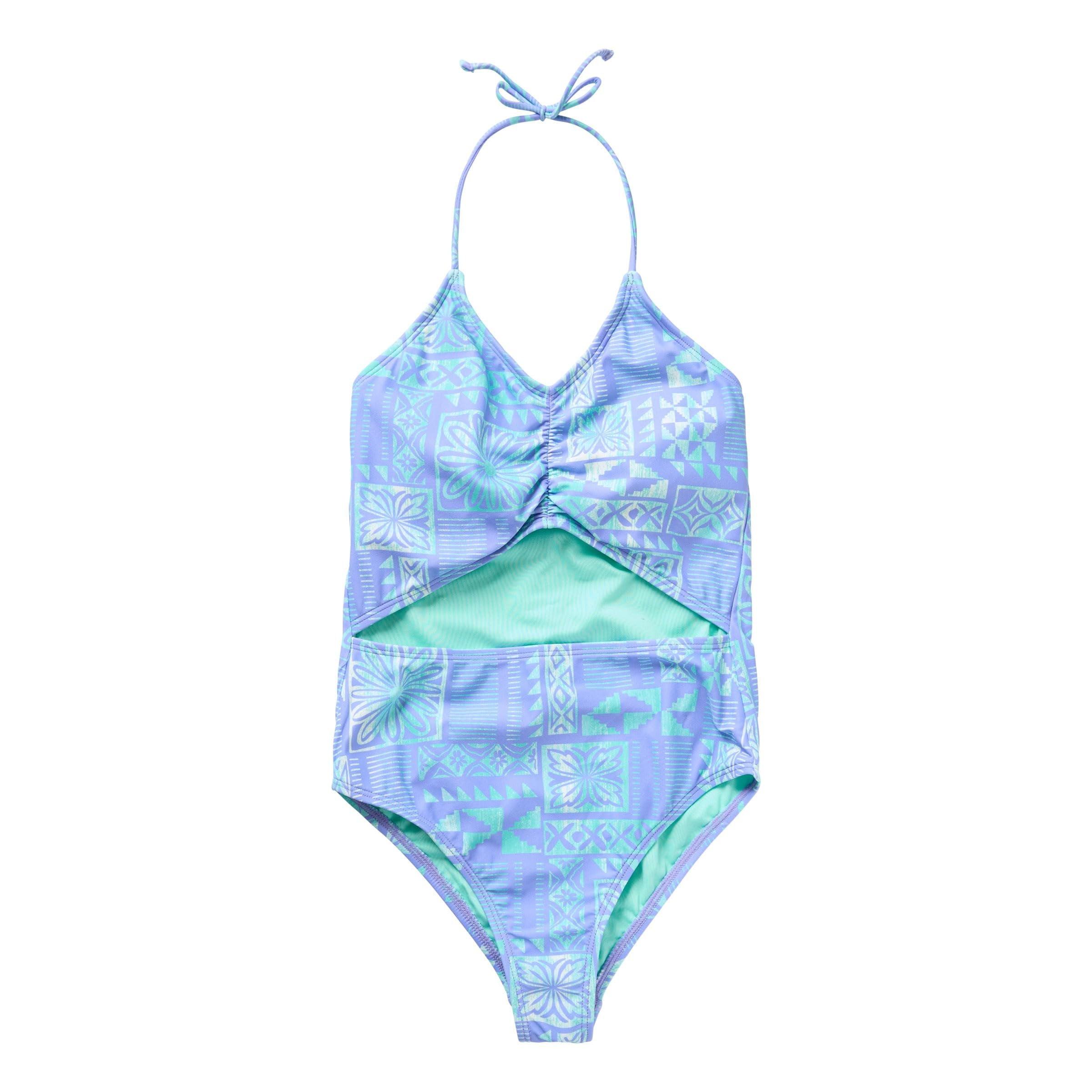 O'NEILL Girls Winona Tile Cinched Swim Complete, Periwinkle, 5 ...