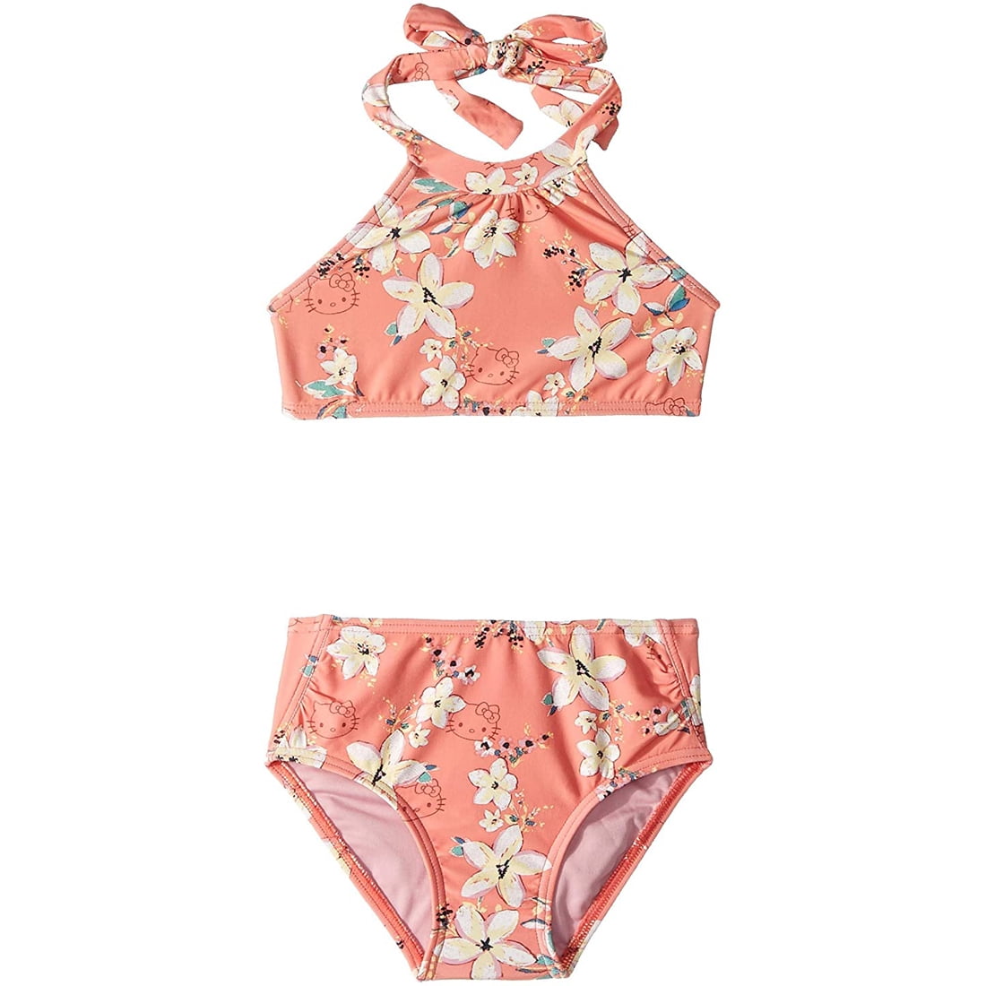 O'Neill Kids Girl's Kalei Halter Set (Toddler/Little Kids), Coral, 2T ...