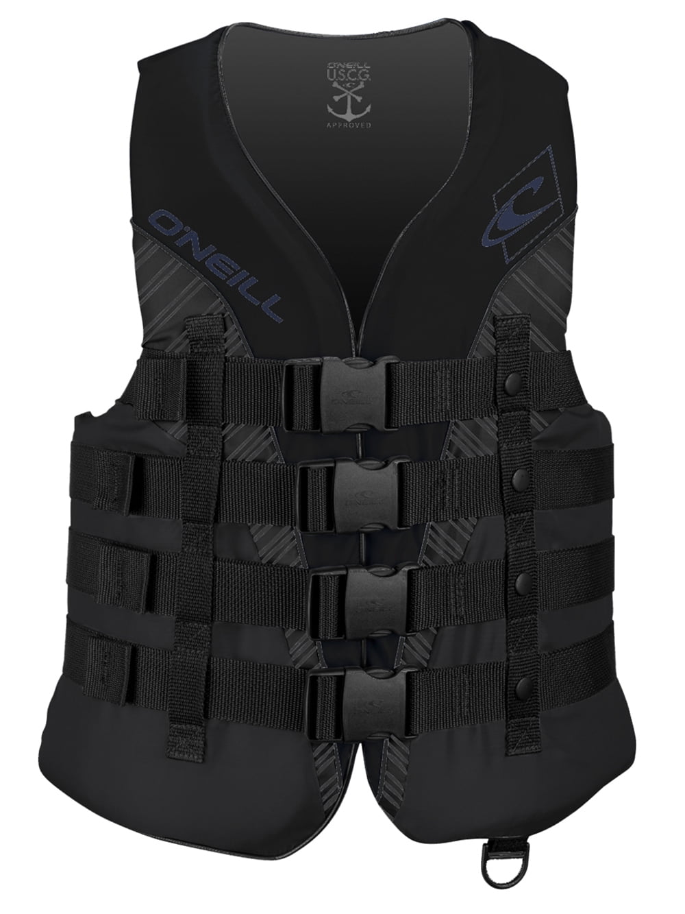 Oneill Mens Superlite Uscg Life Vest Black Stealth 4723