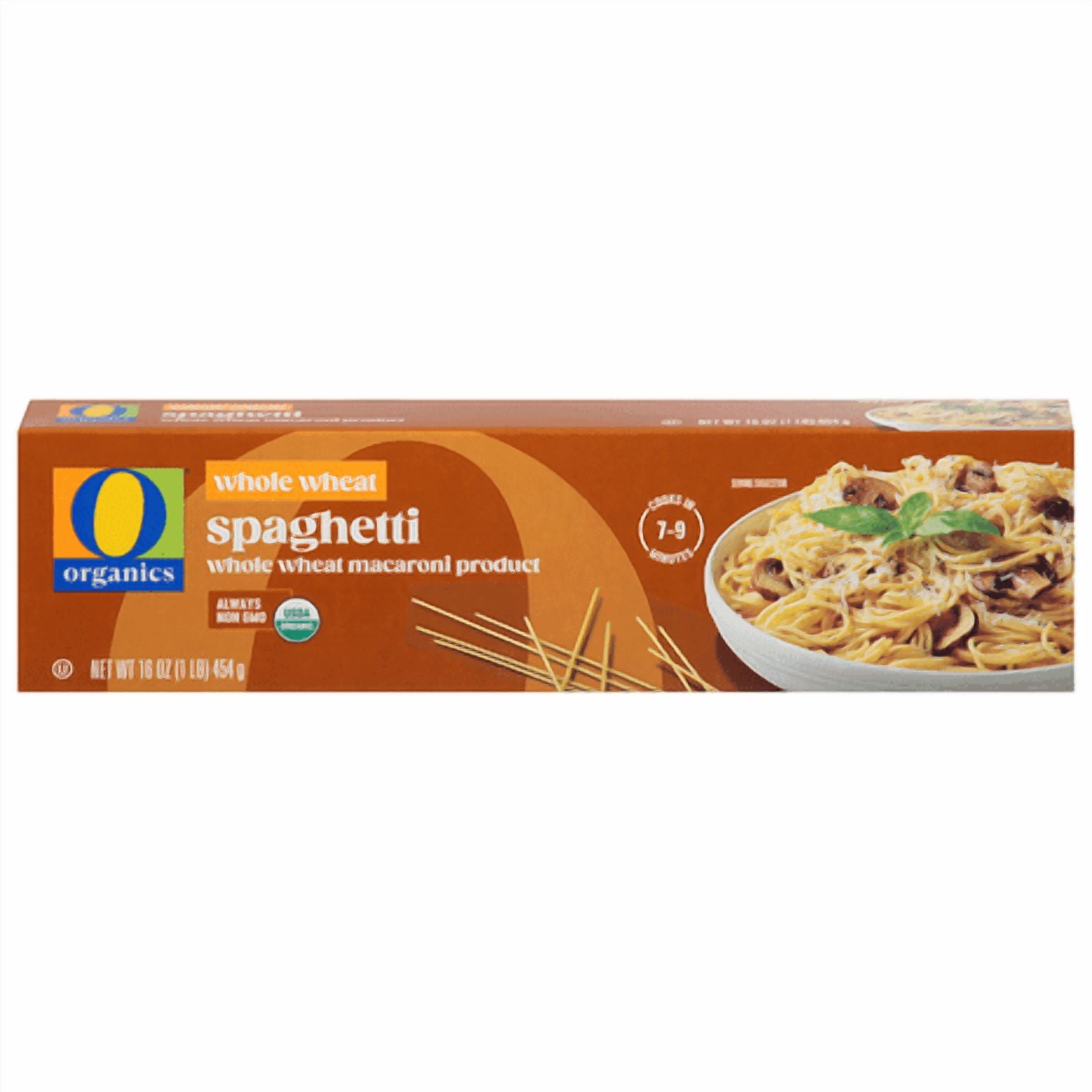 O O Organic USDA Organic Non-GMO Whole Wheat Macaroni Product Spaghetti ...