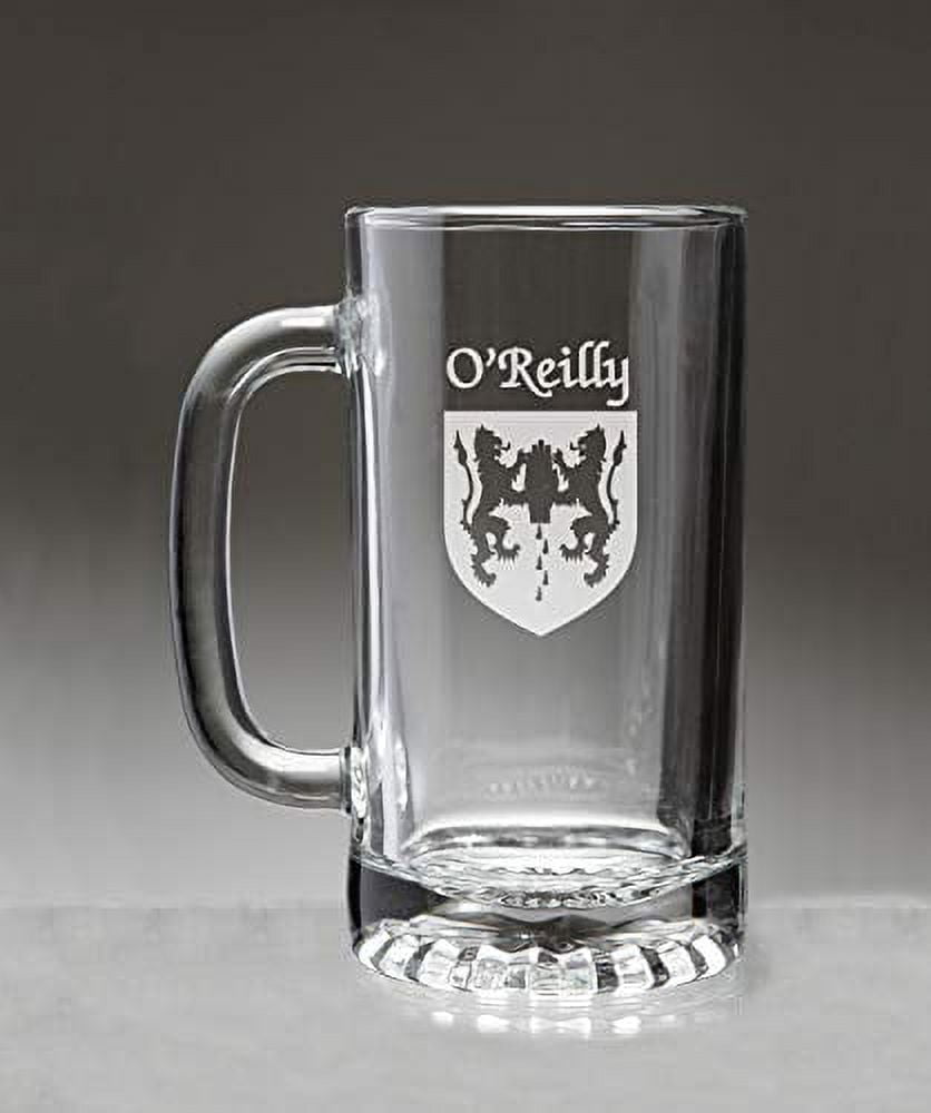 O'Reilly Irish Coat of Arms Glass Beer Mug (Sand Etched) - Walmart.com
