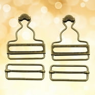 12 Sets Metal Buckles Dungaree Buckles with Rectangle Slider Fasteners ...