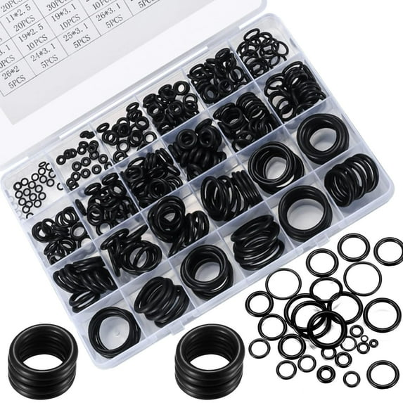 O Ring Assortment Kit, 360 Pcs Rubber Washer Orings, 24 Sizes Pressure ...