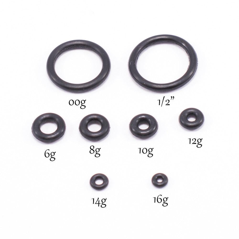 Luxe Modz O-Ring Black Rubber Perfect for Tunnels Plugs Tapers Retainer ...