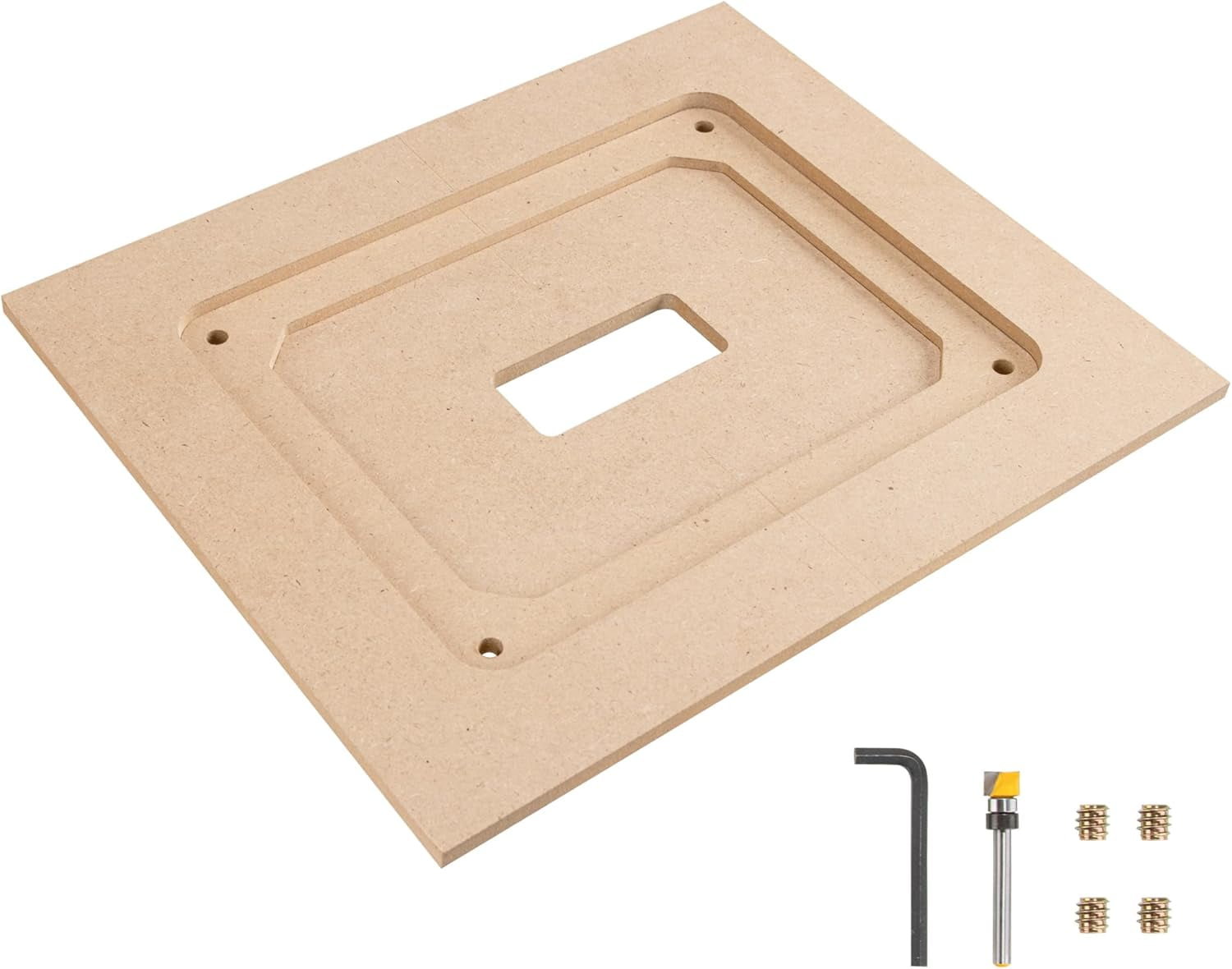 O'SKOOL Router Table Insert Plate Template Kit – Includes MDF Routing ...