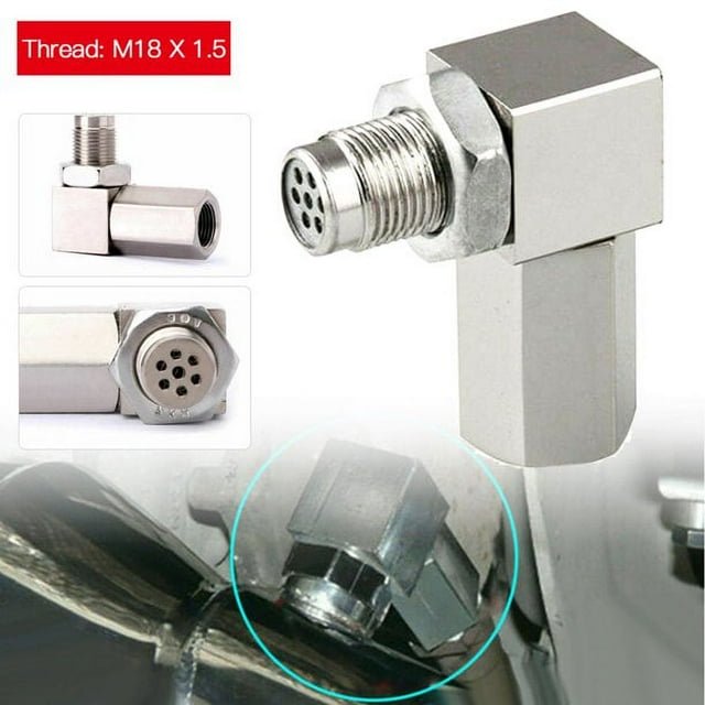 O₂ Sensor Spacer Adapter 90 Degree Connector Adapter M18x1.5 Universal ...