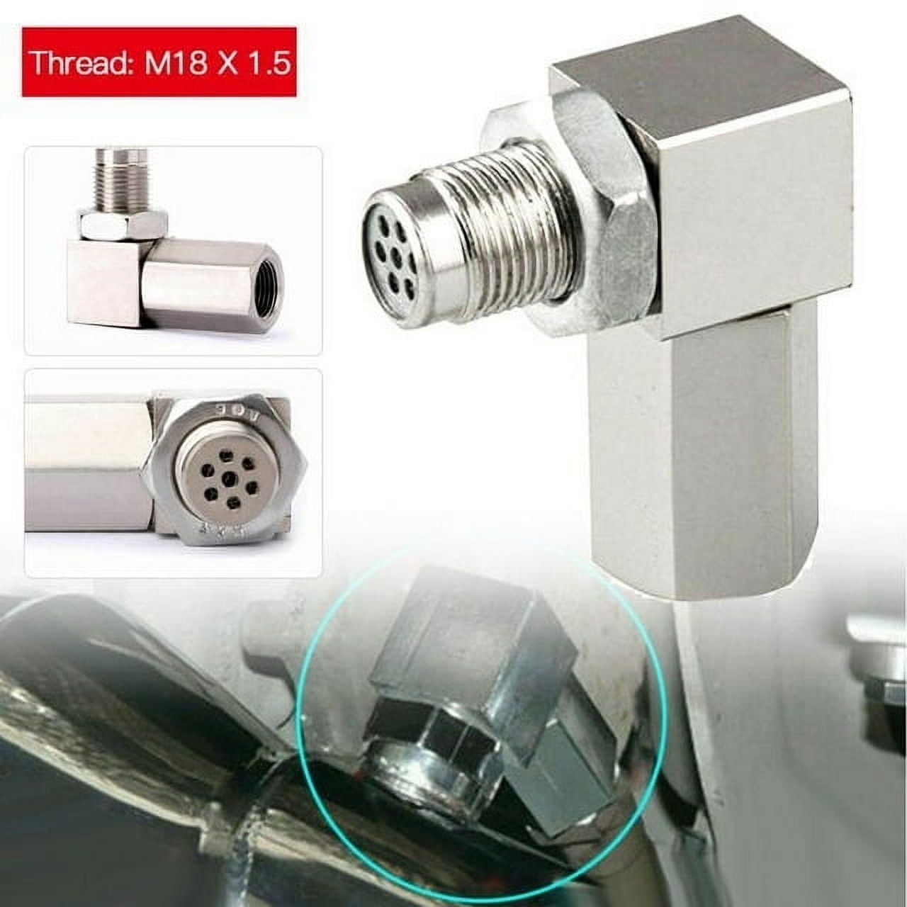 SkyAuks O2 Sensor Spacer Adapter, 90 Degree Connector M18x1.5 ...