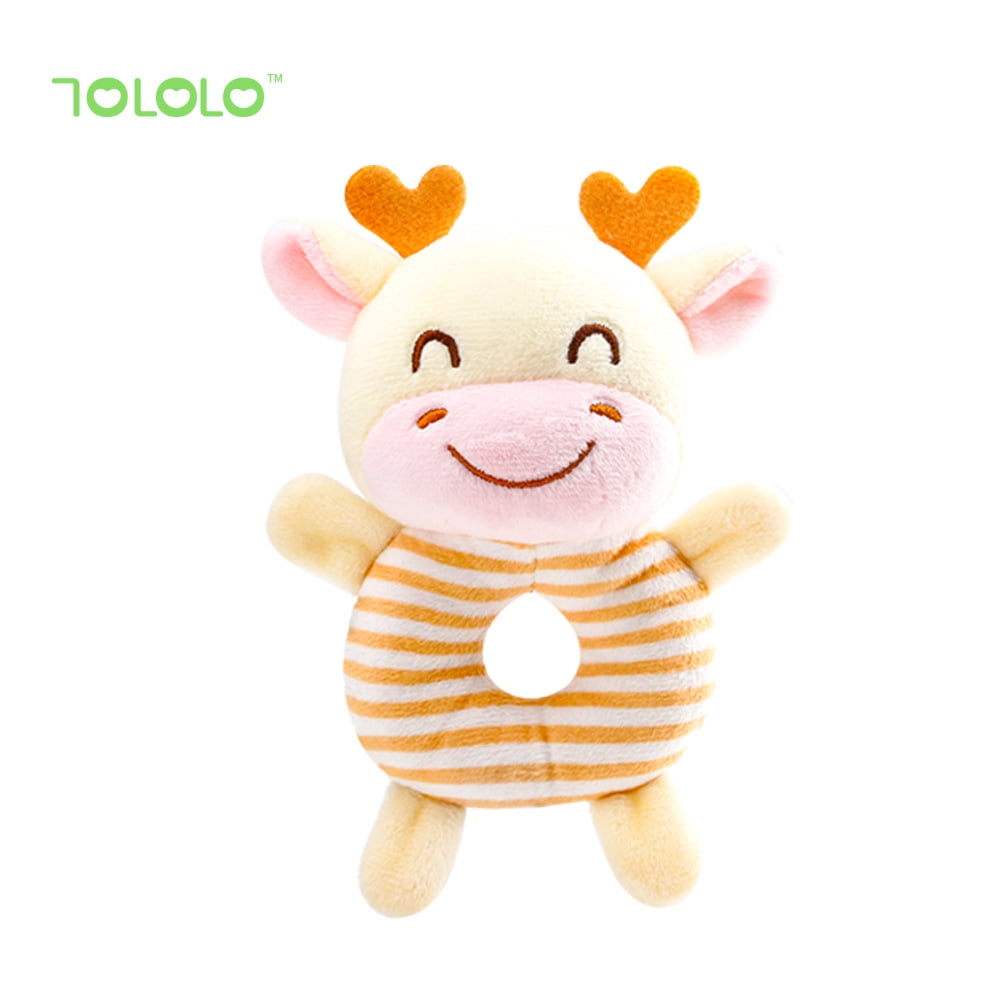 O Shaped Rattle Lovely Cartoon Plush Rattle Toys Creative Round Hand ...