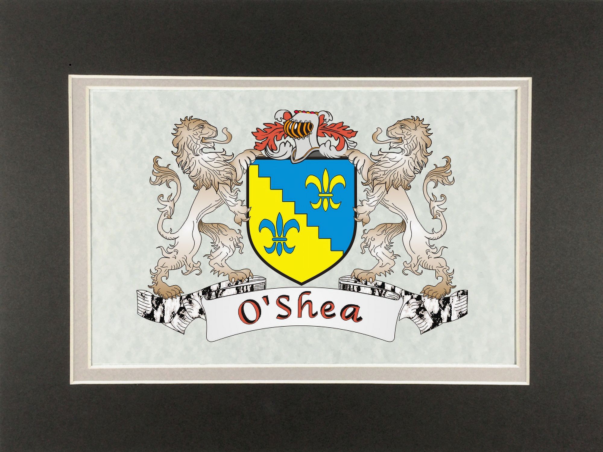 O'Shea Irish Coat of Arms Print - Frameable 9" x 12" - Walmart.com