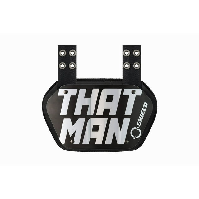 O Shield That Man Silver Chrome Football Back Plate, Adult Fit ...