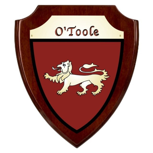 O'Toole Irish Coat of Arms Shield Plaque - Rosewood Finish - Walmart.com
