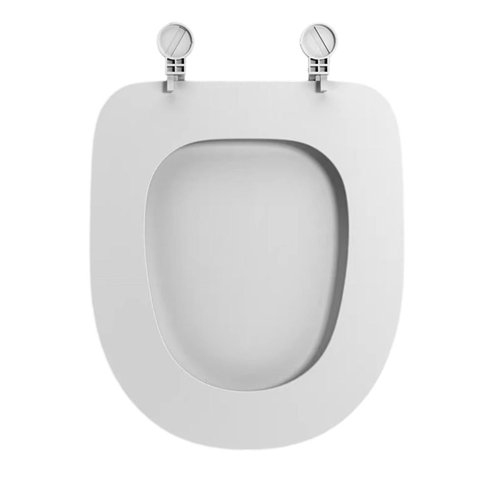 Ou Shape White Toilet Seat Soft Close Top Fixed Toilet Seat Cover Bathroom