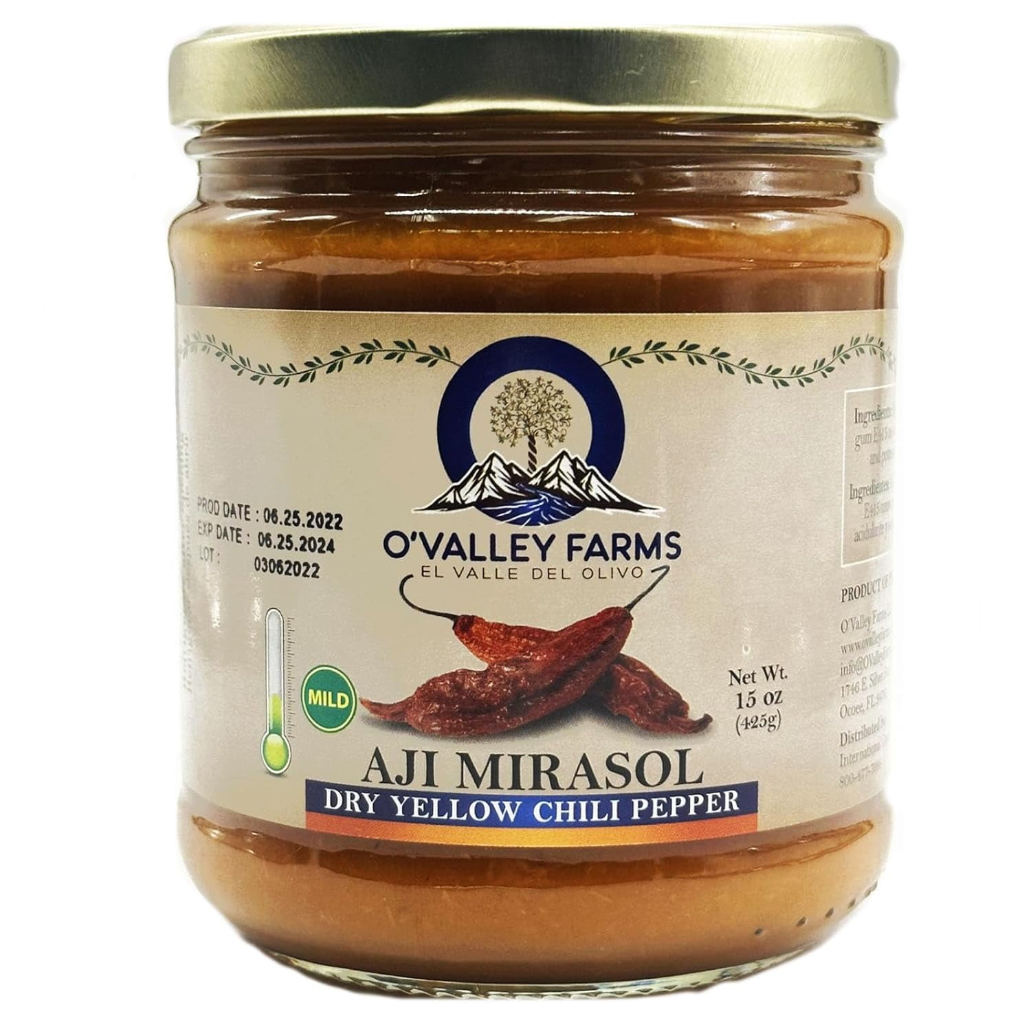 O'Valley Farms - Aji Mirasol (Peruvian Pepper Paste, Mild), 15 oz (425g) - Walmart.com