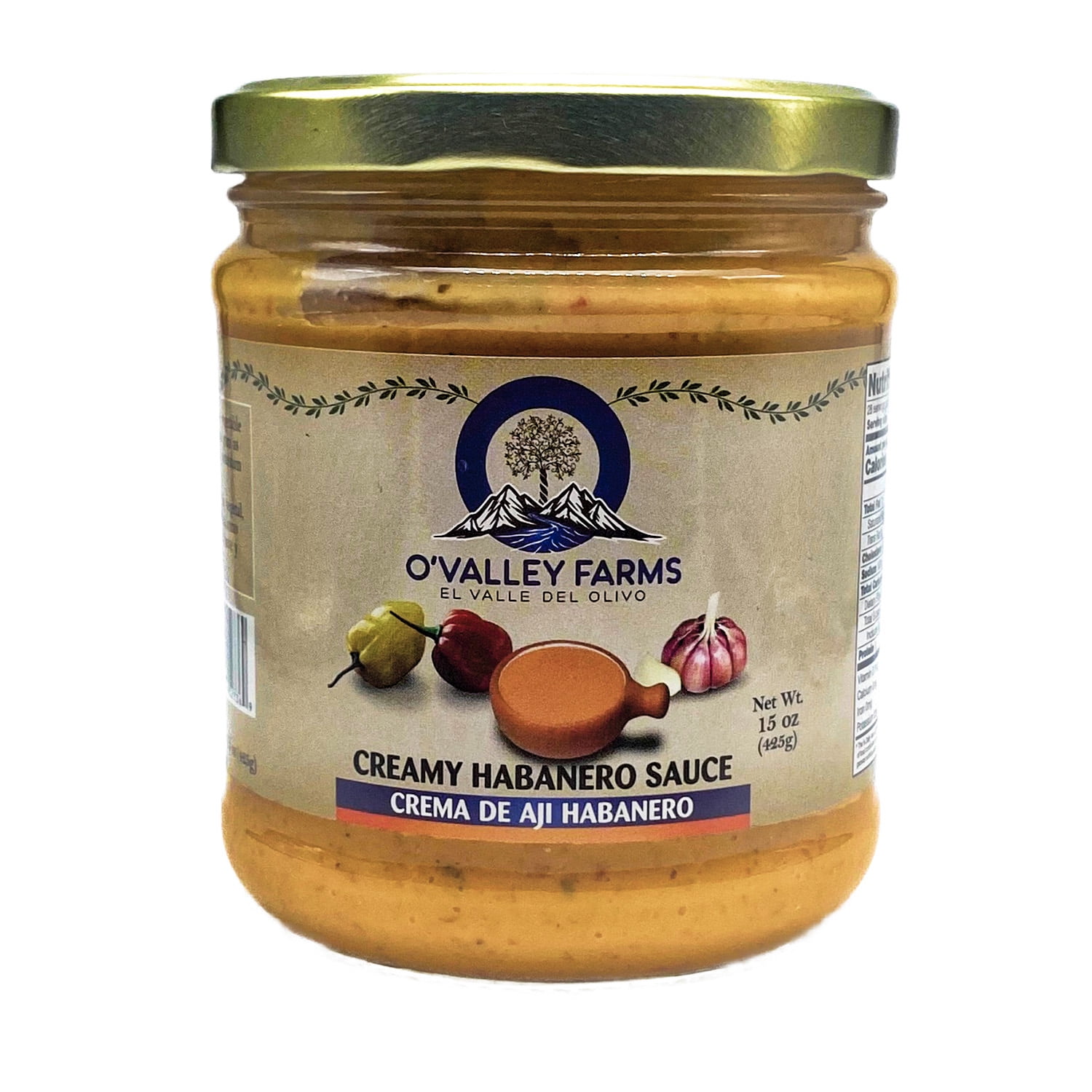 O'Valley Farms - Crema De Aji Habanero (Creamy Habanero Sauce) 15 oz ...